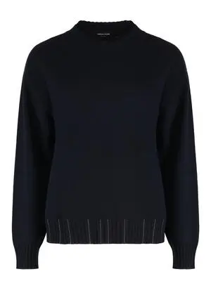 Fabiana Filippi Ribbed Knit Crew Neck Sweater - Black