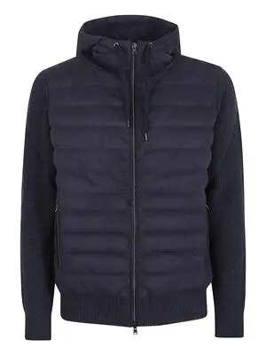 Herno Quilted Hooded Jacket - Blue