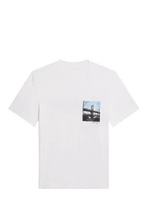 Helmut Lang New York Bridge Postcard T-shirt - White