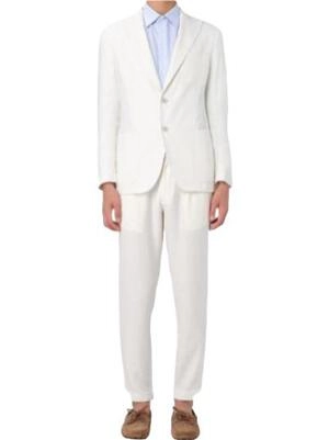 Eleventy Long-sleeved Suit - White