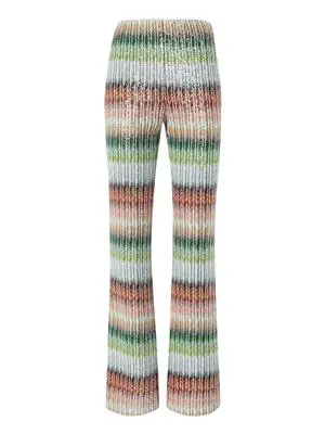 Missoni Gradient Zig-zag Knitted Flared Trousers - Multi-color