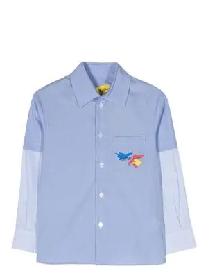 Off-White Check Cotton Shirt - Blue