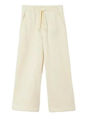Burberry Equestrian-knight Cotton Track Pants - White
