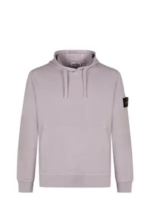 Stone Island Compass Patch Drawstring Hoodie - Gray