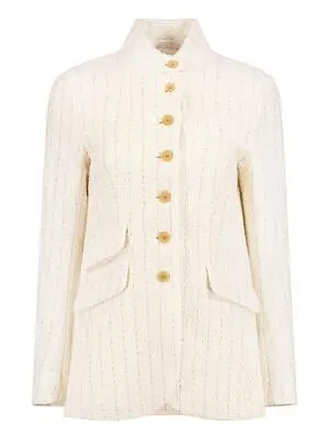 Rag & Bone Tailored Long Sleeve Jacket - Ivory
