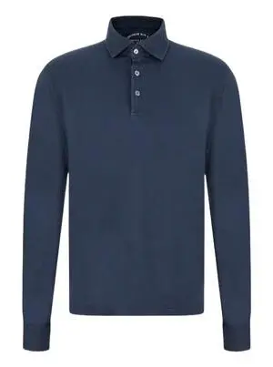 Fedeli Long Sleeve Polo - Blue
