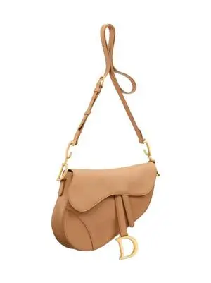 Dior Medium Soft Saddle Bag With Strap - Brown