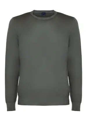 Fedeli Fedeli Long-Sleeved Crewneck Jumper Medium Green