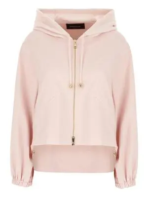 Fabiana Filippi Long Sleeve Hooded Jacket - Pink