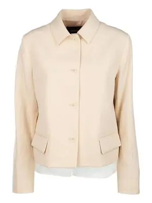 Fabiana Filippi Long Sleeve Casual Jacket - Beige