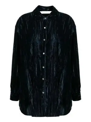 PALM ANGELS Palm Angels Velvet Crinkled Shirt