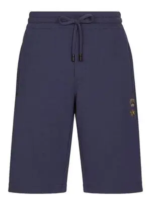 Dolce & Gabbana Drawstring-waist Jersey Shorts - Black