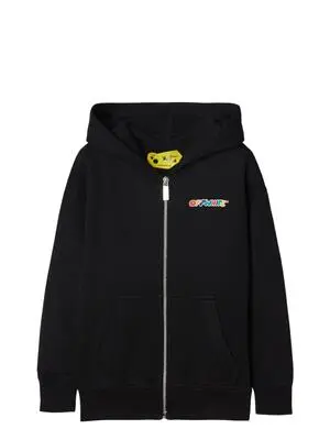 Off-White Arrows Zip-up Cotton Hoodie - Black