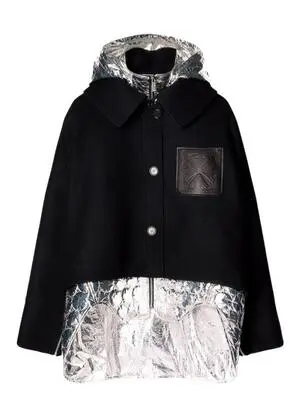Off-White Layered Parka Coat - Black