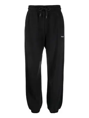 Off-White Logo Embroidered Track Pants - Black