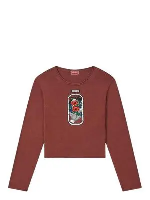 Kenzo Cotton Jumper With Graphic Motif - Red