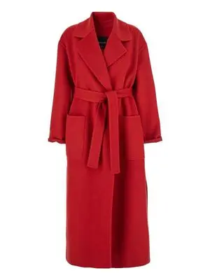 Fabiana Filippi Belted Coat - Red