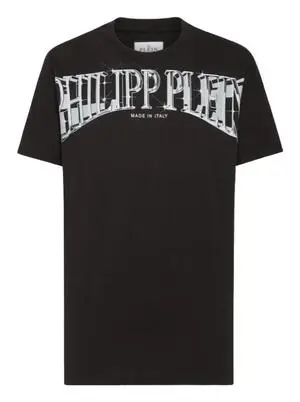 Philipp Plein T-shirt With Round Neck And Short Sleeves - Black