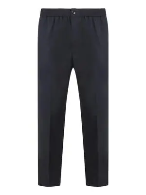 AMI Paris Ami Paris Cropped Tailored Trousers Blue