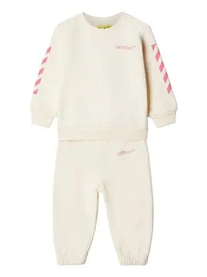 Off-White Diag-stripe Cotton Tracksuit - White
