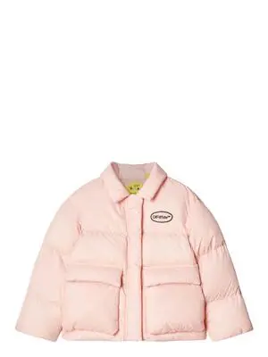 Off-White Arrows Motif Quilted Padded Jacket - Nude