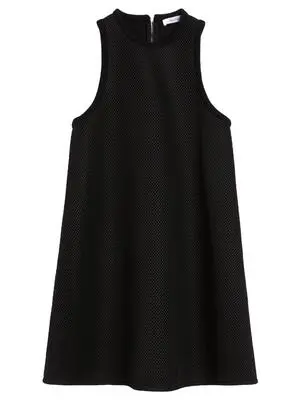 Max Mara Max Mara Didone Mesh Flared Dress Black