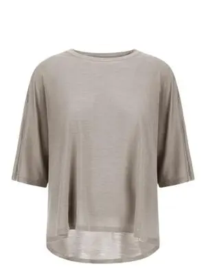 Herno Crew-neck T-shirt With Logo Detail - Nude