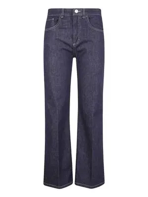Seventy Buttoned Straight-leg Jeans - Black