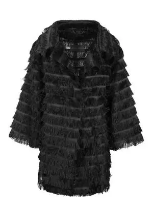 Alberta Ferretti Long Sleeve Jacket With Tassel Details - Black