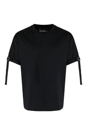 Neil Barrett Buckle-strap Cotton T-shirt - Black