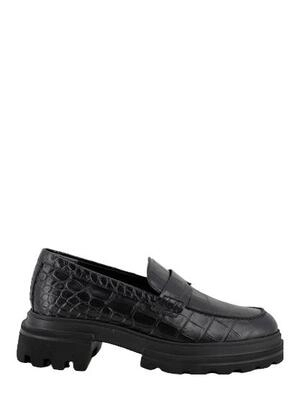 Hogan Embossed Chunky Loafers - Black