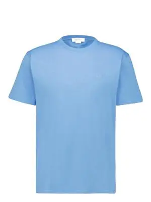 Alexander McQueen Embossed Cotton T-shirt - Blue