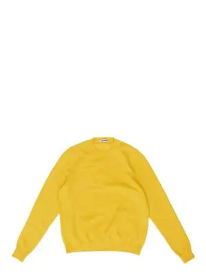 JIL SANDER Round Neck Long Sleeve Jumper - Yellow