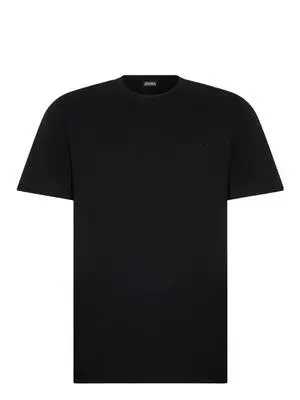 Zegna Logo Crew-neck T-shirt - Black