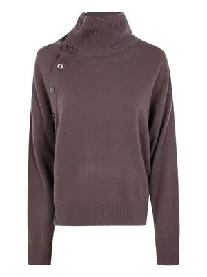 Seventy Buttoned Turtleneck Knitted Jumper - No