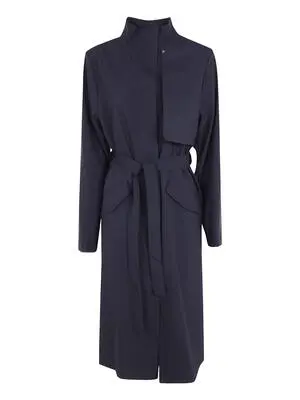 Rains Long Sleeved Trench Coat - Black