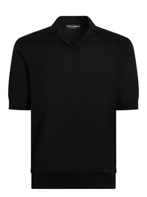 Dolce & Gabbana Short-sleeved Polo Shirt - Black