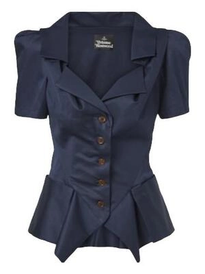 VIVIENNE WESTWOOD Vivienne Westwood Fitted Bodice Top With Sculptural Folds Blue