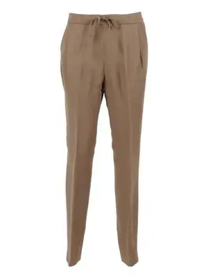 Fabiana Filippi Straight Leg Drawstring Pants - Brown