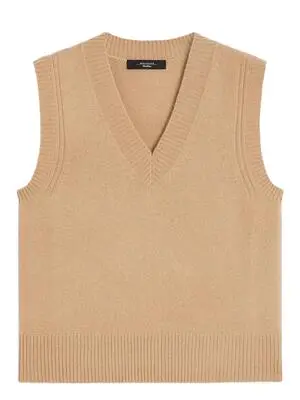 Max Mara Cashmere Knitted Vest - Camel