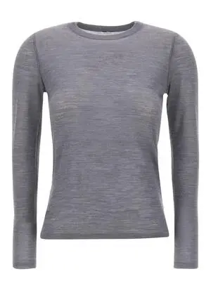 Aspesi Aspesi Crew Neck Long Sleeve Knit Top Grey