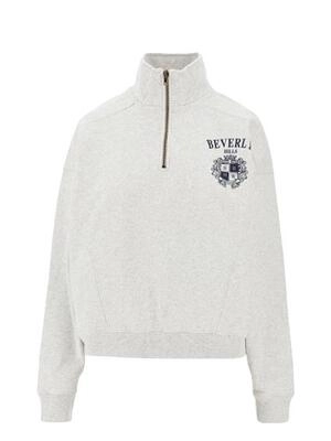 SPORTY  RICH Sporty & Rich Cotton Logo Sweatshirt - White