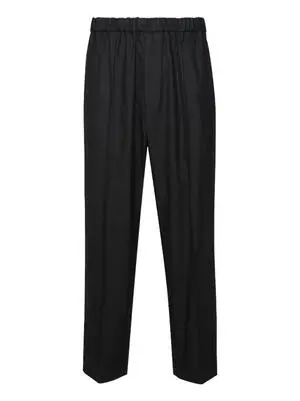 JIL SANDER Straight-leg Elasticated-waist Trousers - Black