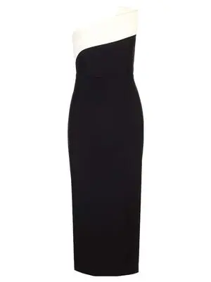 ROLAND MOURET Roland Mouret Strapless Pendant Mid-Length Dress