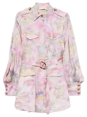ZIMMERMANN Zimmermann Dawning Belted Mini Dress