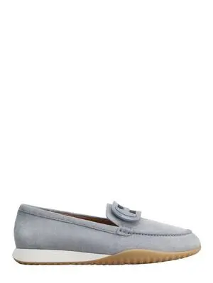 Hogan Olympia-z Love Suede Loafers - Gray