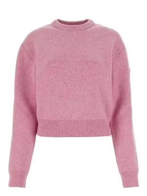 Balenciaga Logo Patch Knitted Jumper - Pink