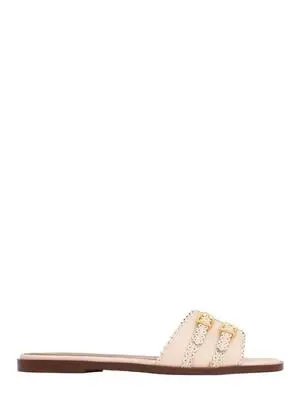 Zimmermann Goldie Buckled Flat Sandals - Macadamia