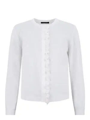 Fabiana Filippi Long-sleeved Pullover With Ruffle Detail - Raffia