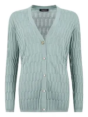 Fabiana Filippi Long-sleeved Knitted Cardigan - Green